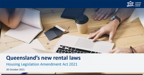 RTA Webinar: Changes to Queensland tenancy laws | Residential Tenancies ...