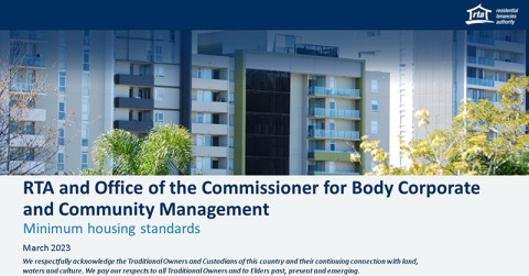 RTA and BCCM Webinar: Rental law changes – minimum housing standards ...